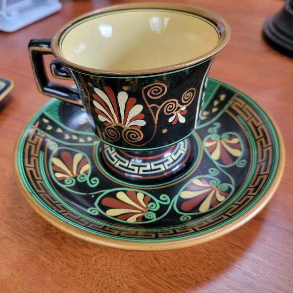 Kitchen | Handmade Cup And Saucer Painted In Greece By Vassilopoulos ...